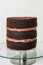 Chocolate Raspberry Cake with Ganache & Raspberry Filling