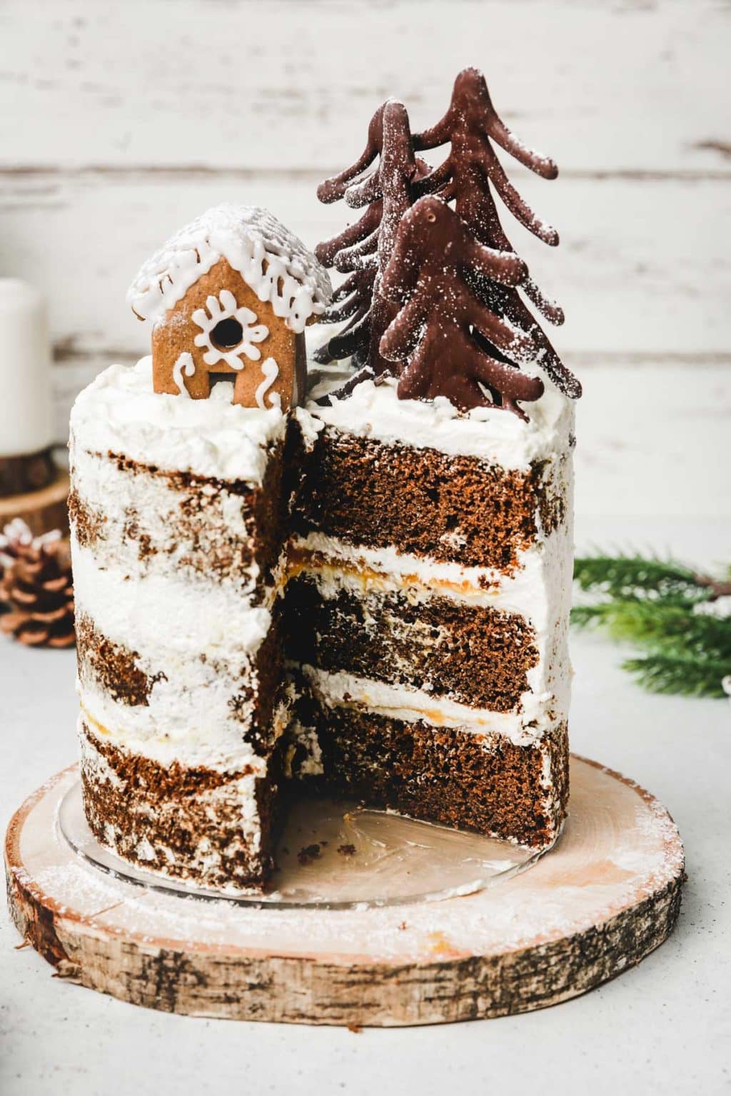 Layer Cake Noël au pain d'épices avec une Chantilly Mascarpone