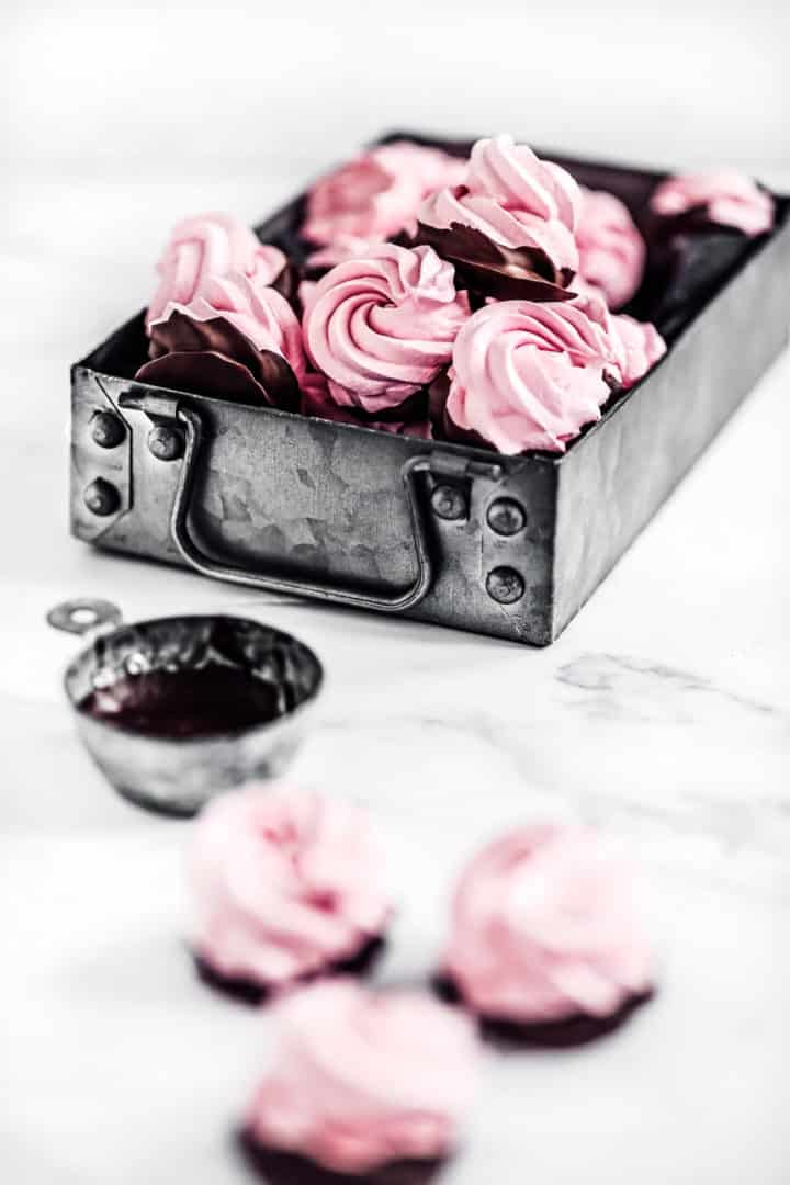 Easy Chocolate Raspberry Meringue Cookies