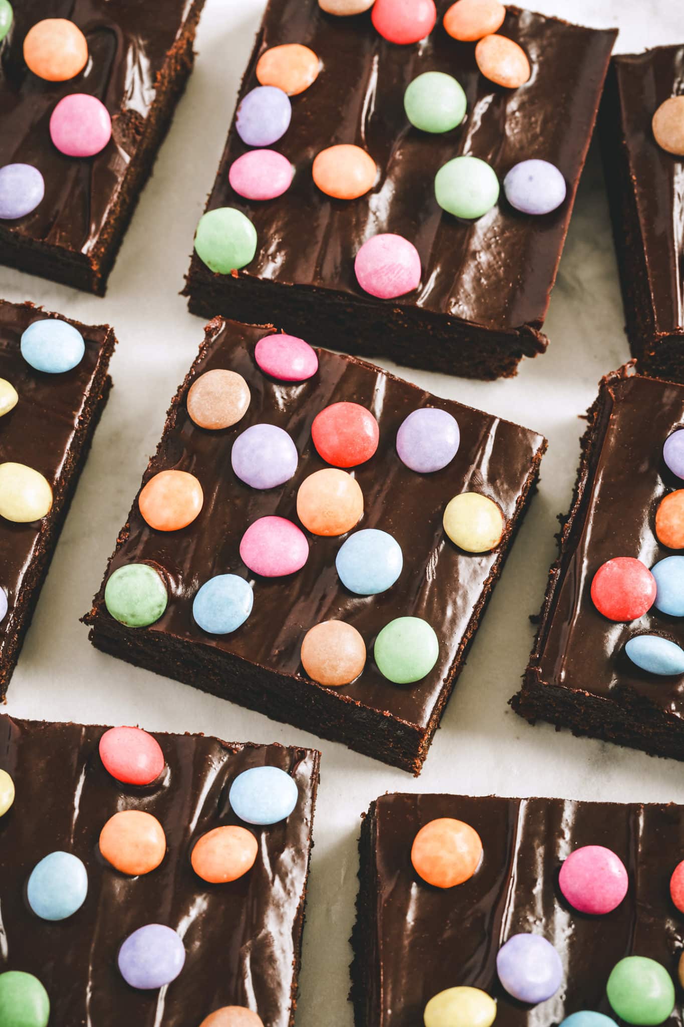 Smarties Brownies – Fudgy Chocolate Bars for Parties