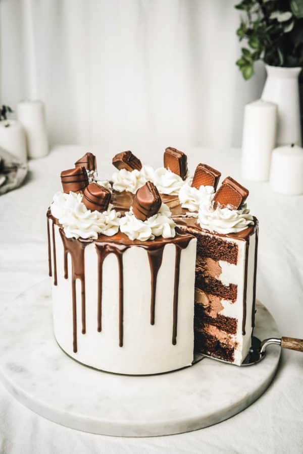 Best Kinder Cake (Kinder Bueno Layer Cake with Kinder Ganache)