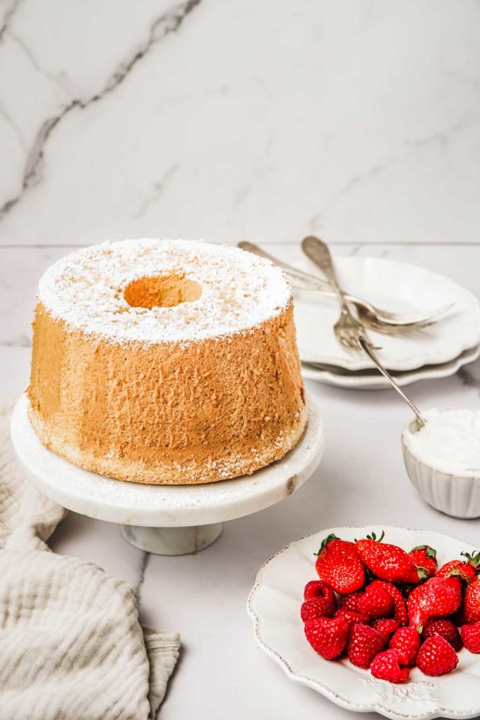 Easy Fluffy Vanilla Chiffon Cake recipe Sweetly Cakes