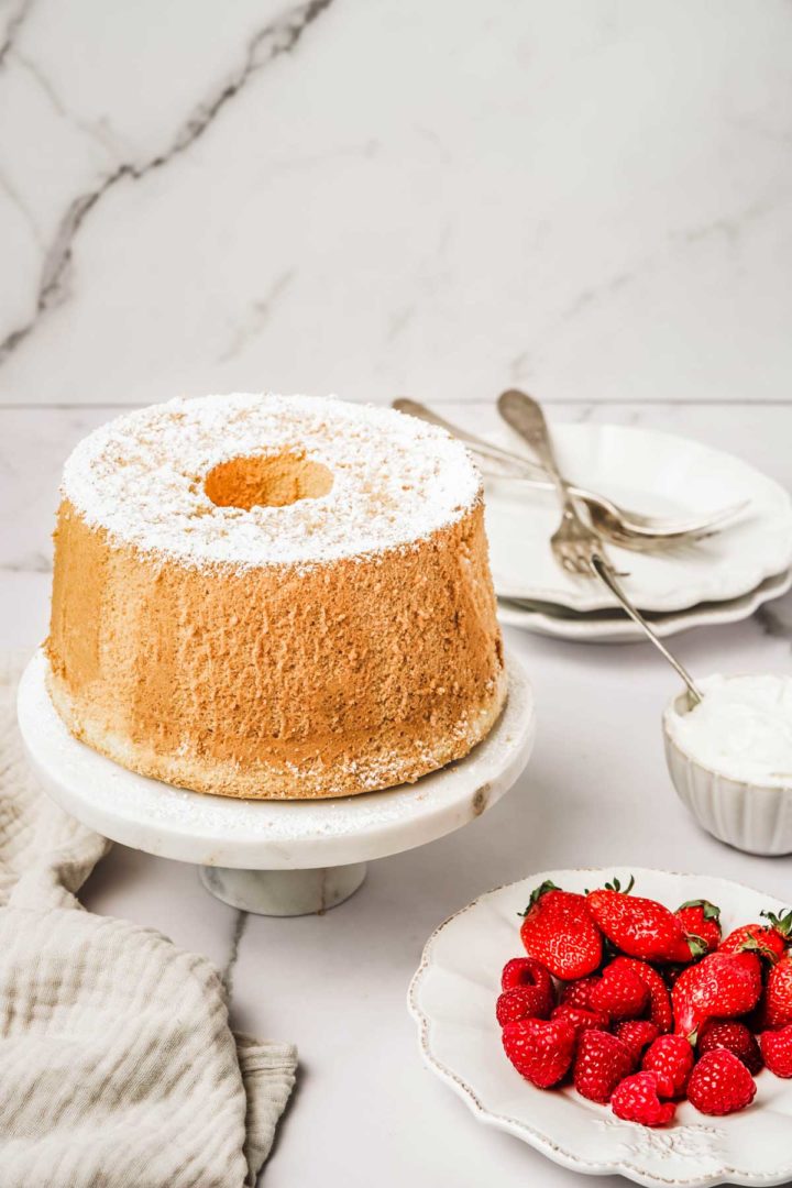 Easy Fluffy Vanilla Chiffon Cake recipe Sweetly Cakes