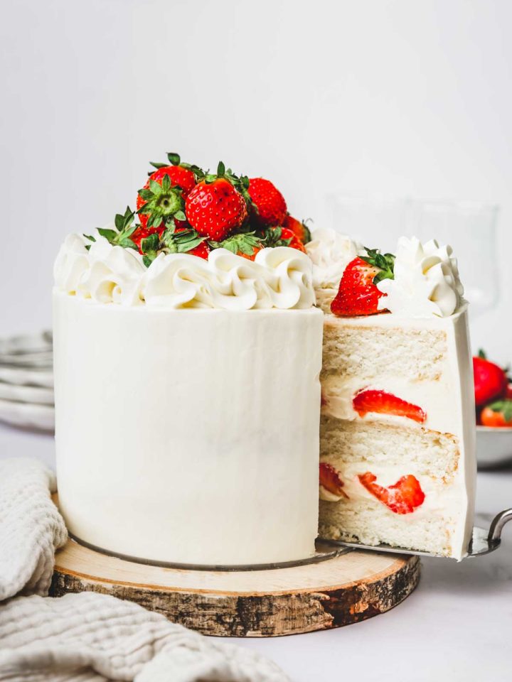 Best French Strawberry Fraisier Cake with Diplomat Cream