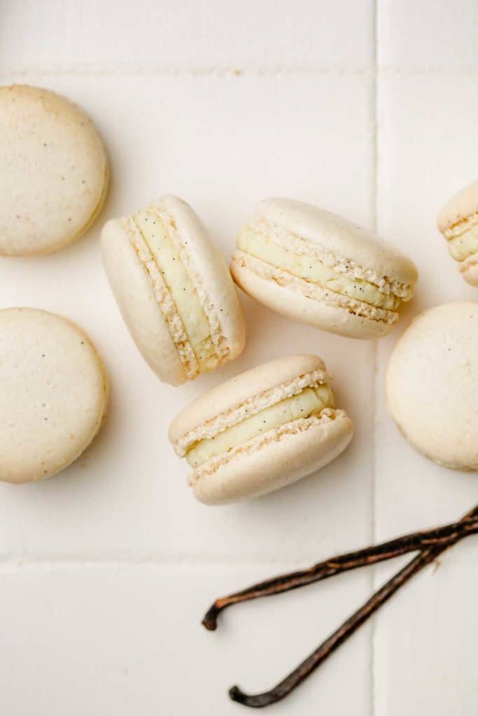 Macarons Vanille - Recette Facile - Ganache Montée Vanille