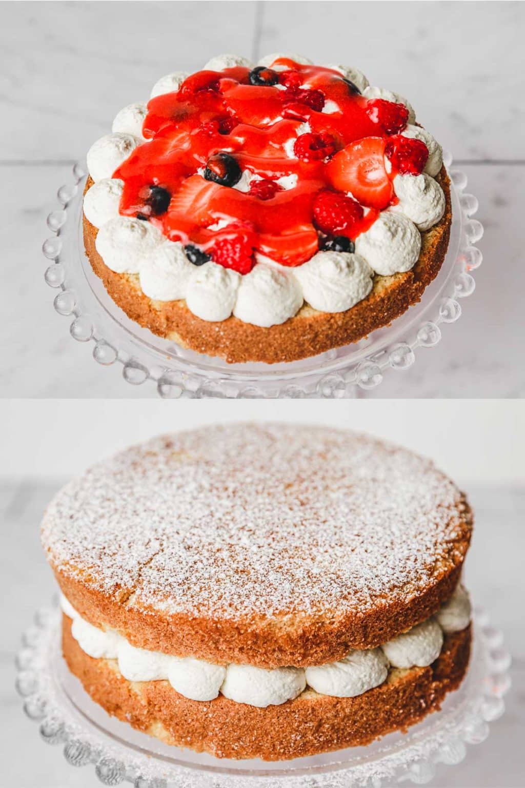 Victoria Sponge Cake with Berries and Mascarpone Cream