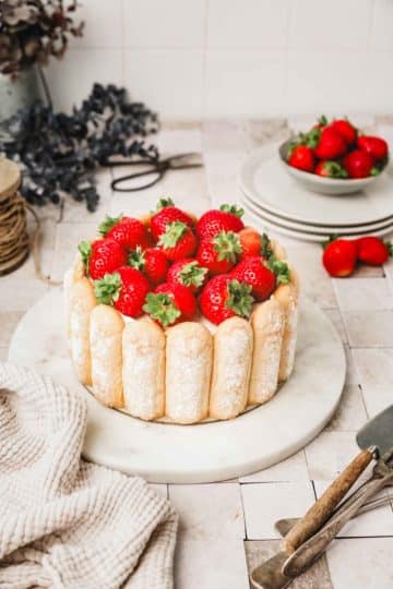 Strawberry Charlotte Cake Recipe - Charlotte aux Fraises