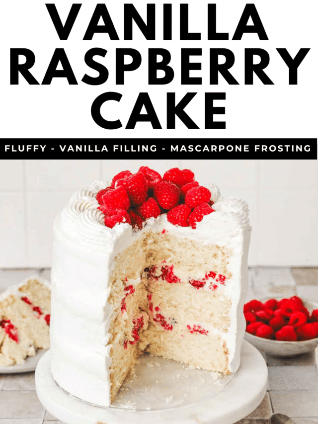 vanilla and raspberry cake - Sweetly Cakes
