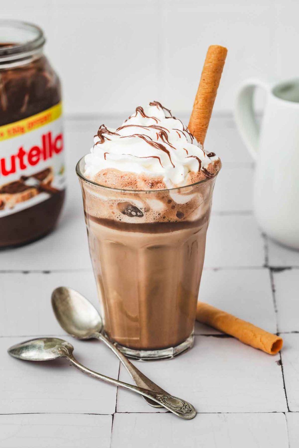 5-min Hot Nutella Coffee Latte Recipe with Chantilly Cream