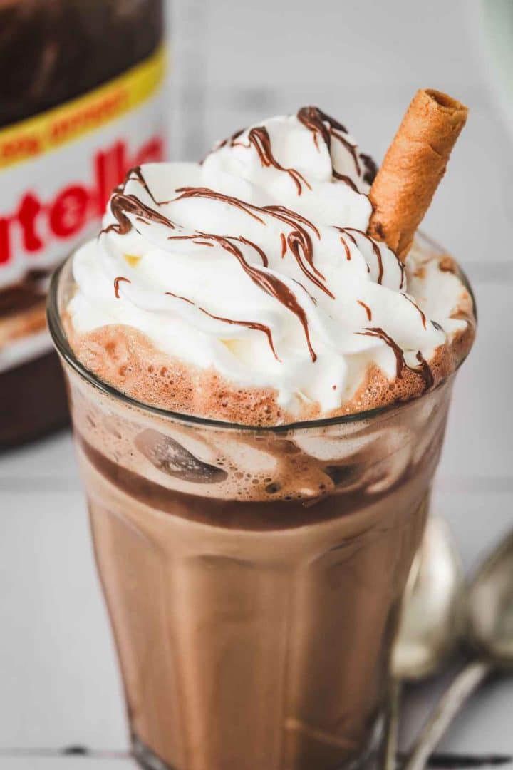 5-min Hot Nutella Coffee Latte Recipe with Chantilly Cream