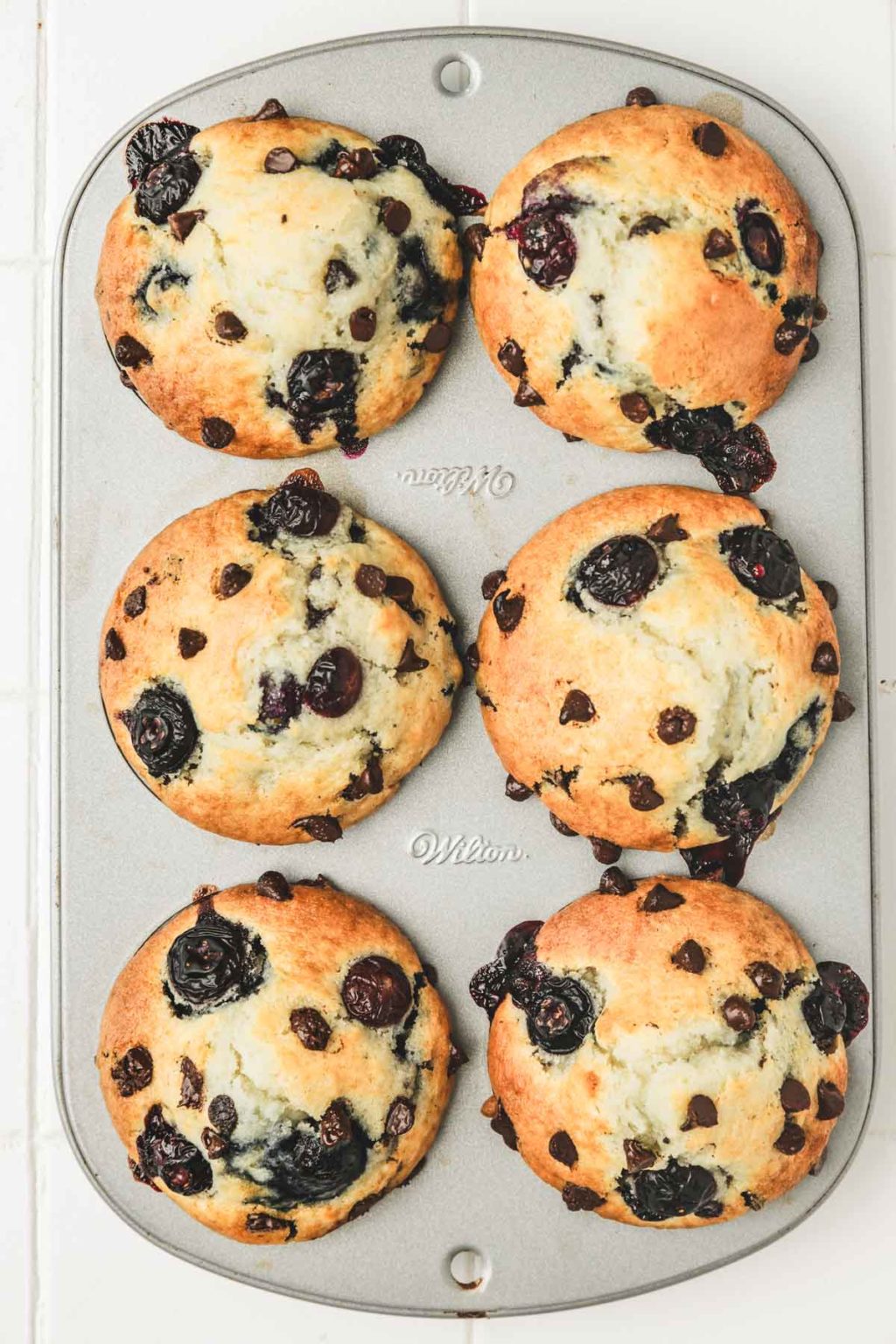 Blueberry Chocolate Chip Muffins (Soft & Moist Recipe)
