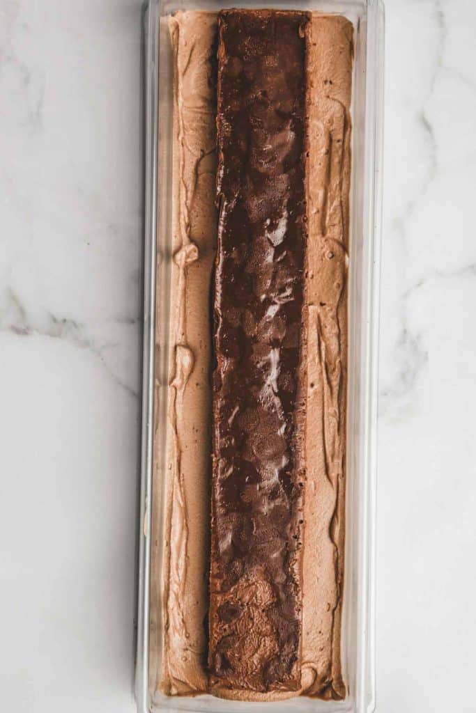 Triple Chocolate Log Cake with Chocolate Glaze and Meringues
