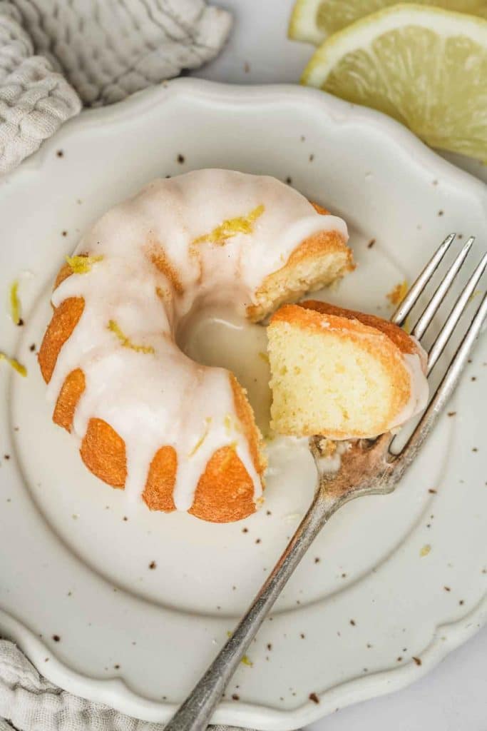 Easy Mini Lemon Bundt Cake Recipe with Lemon Glaze