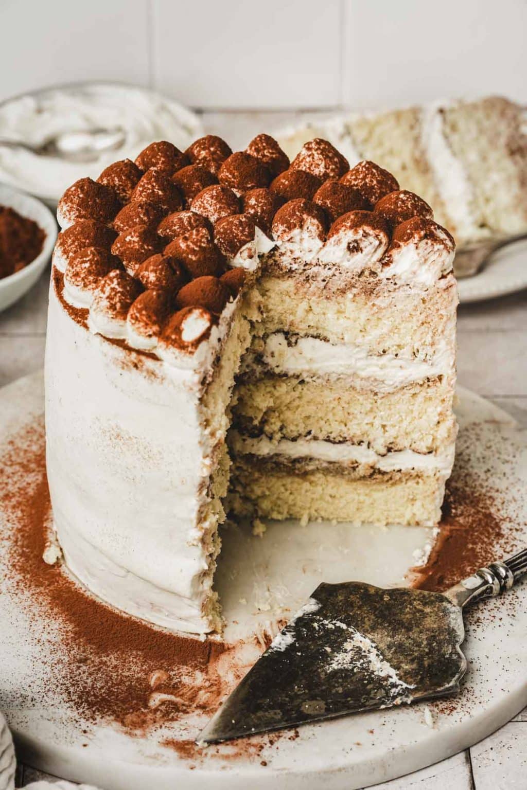 Fluffy Tiramisu Layer Cake Recipe with Mascarpone Cream