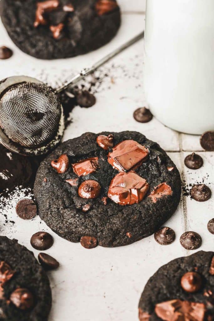 Soft and Chewy Black Cocoa Cookies – (no food coloring)
