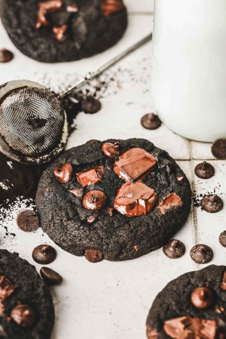Soft and Chewy Black Cocoa Cookies – (no food coloring)