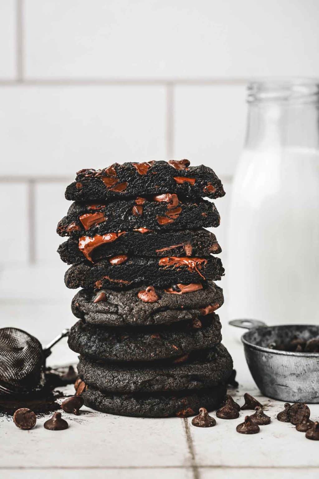 Soft and Chewy Black Cocoa Cookies – (no food coloring)