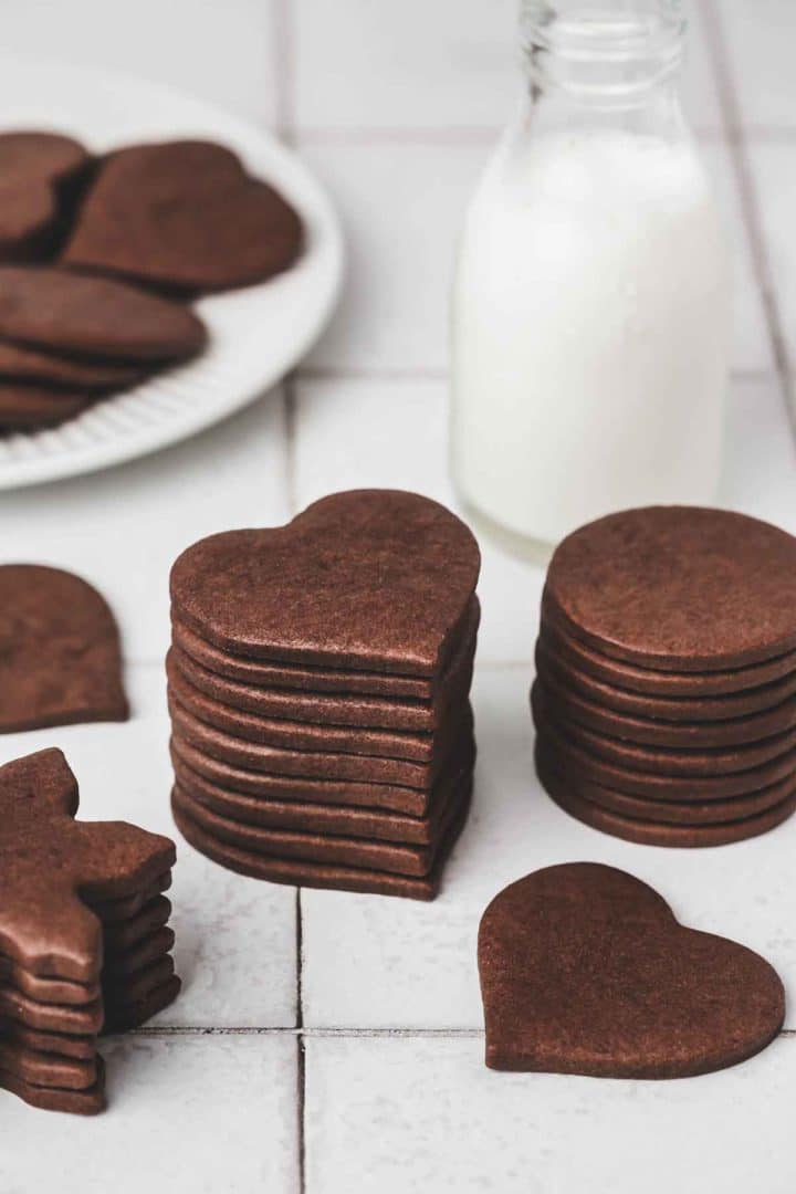 Chocolate Cut Out Cookies – Soft Cocoa Sugar Cookies