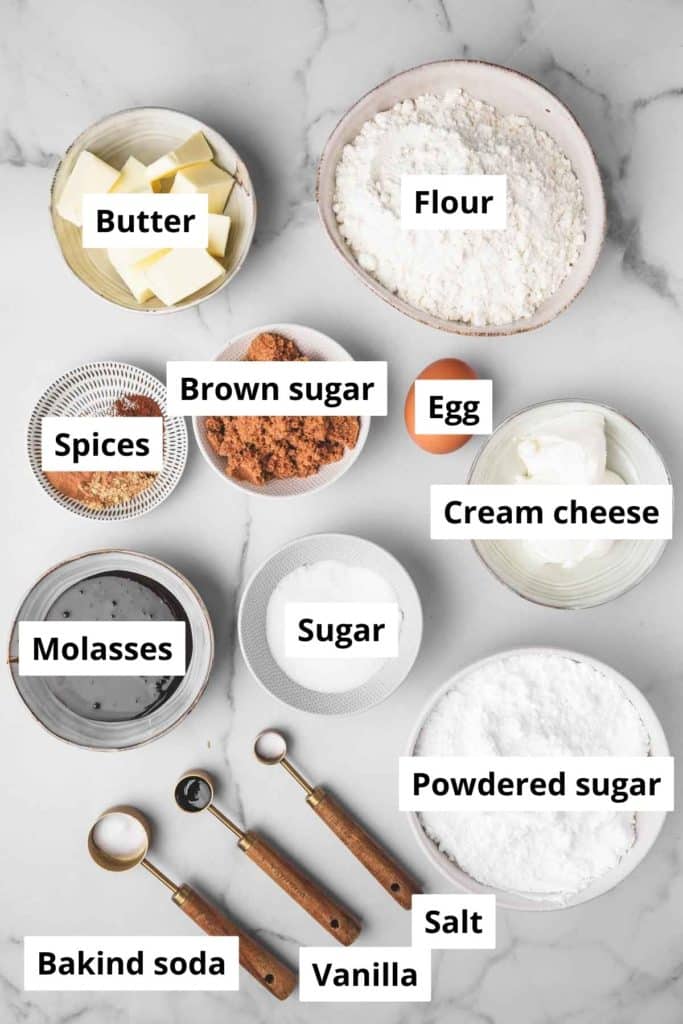 Soft Gingerbread Cookies with Cream Cheese Frosting