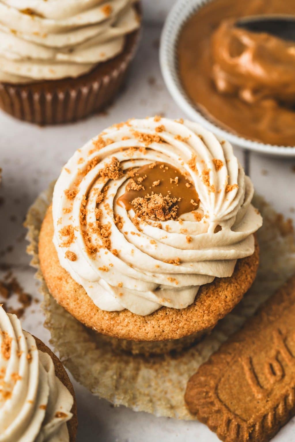 Biscoff Cupcakes with Cookie Butter Frosting