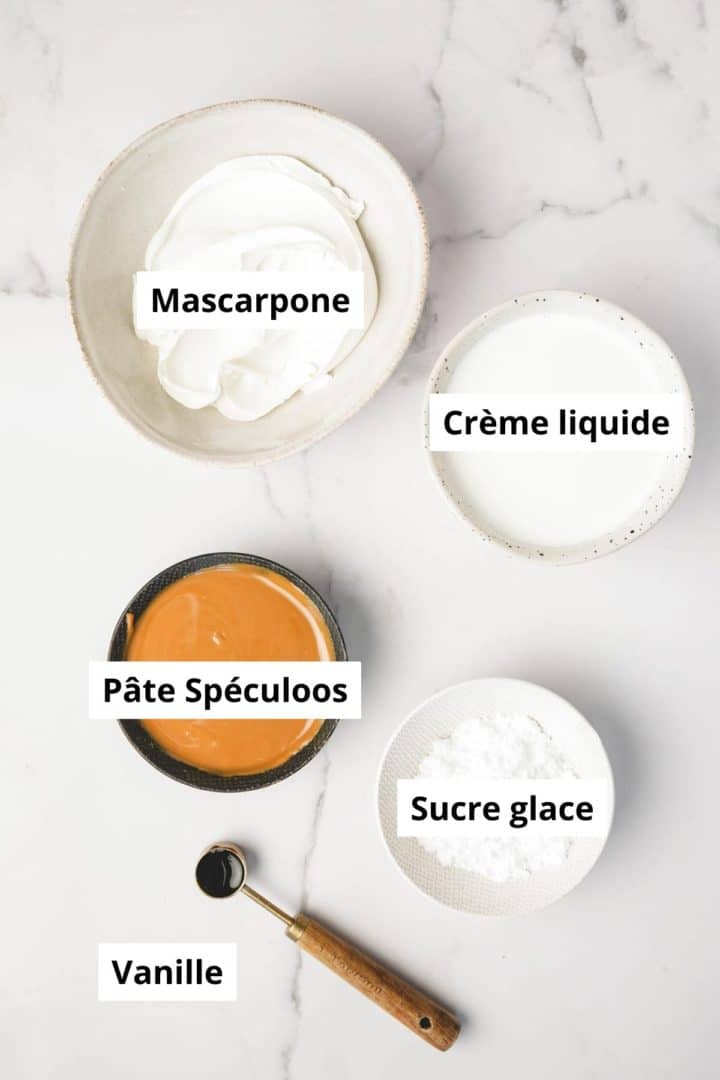 Glaçage Mascarpone Spéculoos Prêt en 5 minutes