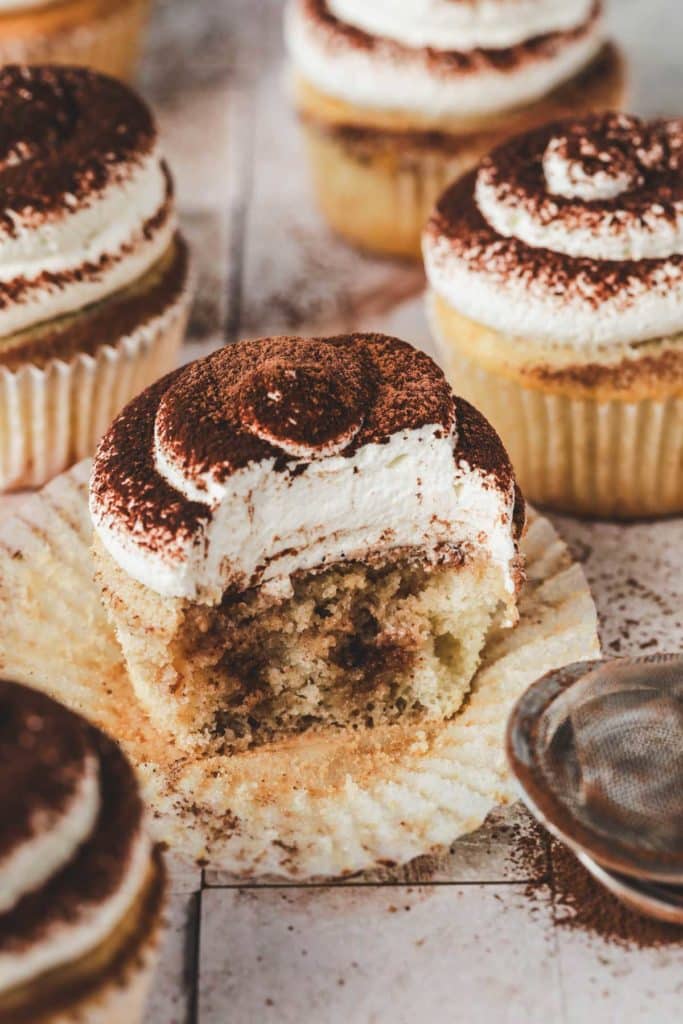 Tiramisu Cupcakes with Mascarpone Frosting