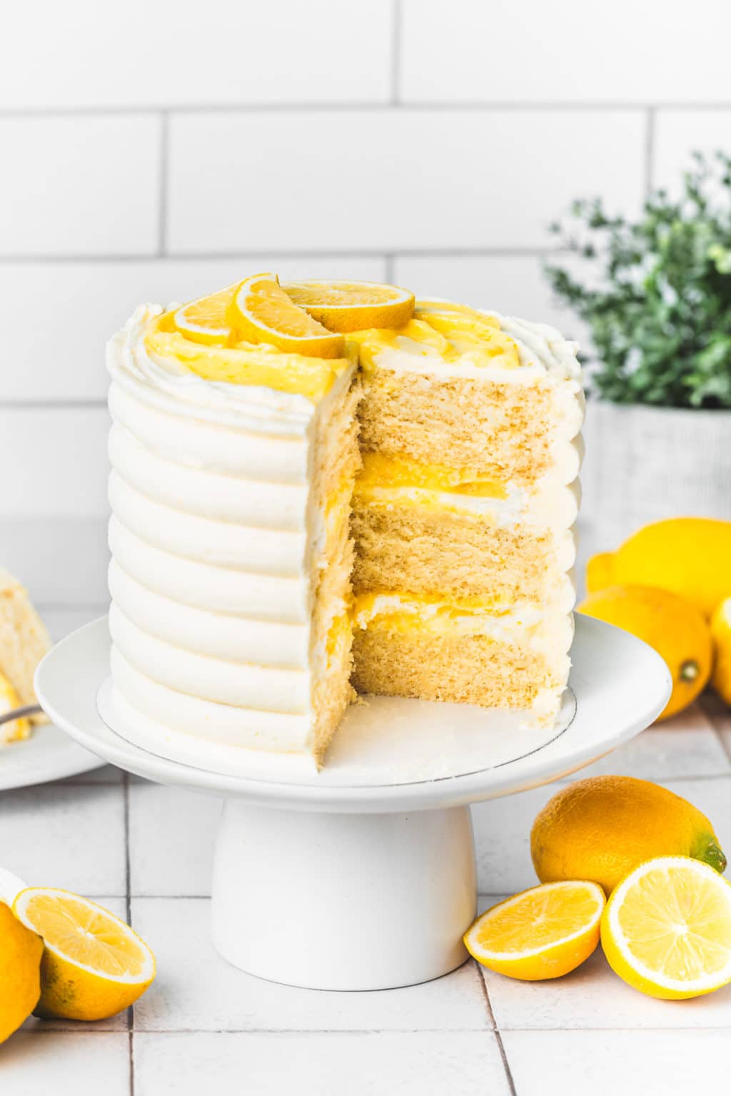 Lemon Curd Cake (Lemon Layer Cake with Lemon Curd Filling)