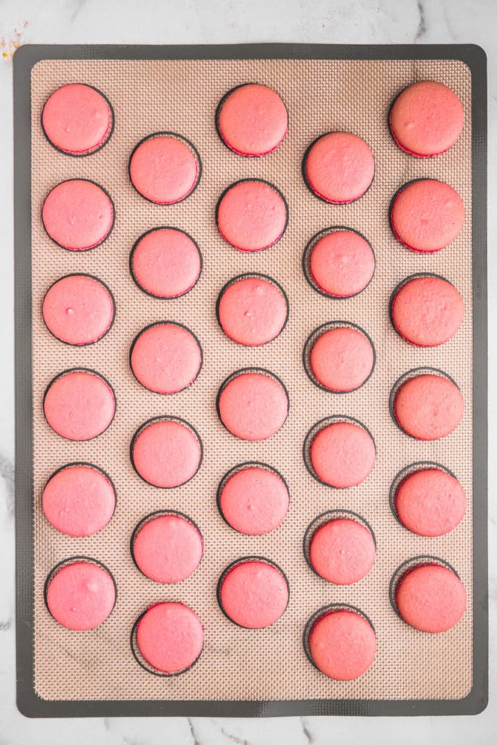 Recette des Macarons Fraise et Ganache Fraise